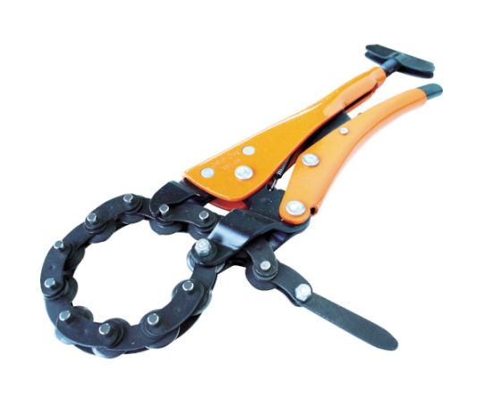 GRIP-ON チェーンパイプカッター 182-10 1丁●エポキシ樹脂コーティングにより、腐食に対してニッケルメッキよりも10倍以上の耐性があります。●ラチェット機構により、少ない労力でスムーズにパイプを切断することが可能です。●パイプ等...