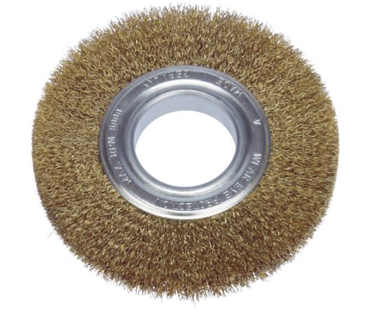 LESSMANN ホイルブラシ　200mm　0.3　真鍮メッキ鋼線 366762 1個●高品位の線材を使用しており、耐久性に優れ、長寿命です。●幅広いサイズ展開で、様々なアプリケーションに適しています。●金属製品のバリ取り、サビ落とし。●カ...