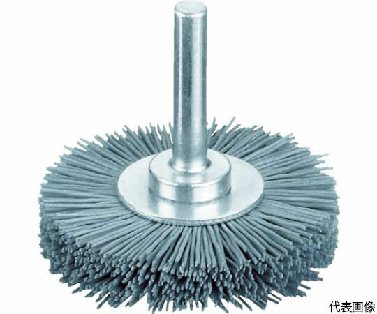 LESSMANN 軸付ホイルブラシ　砥粒入ナイロン線　1.1　#120　φ80 418842 1個●高品位の線材を使用しており、耐久性に優れ長寿命です。●幅広いサイズ展開で、様々なアプリケーションに適しています。●金属製品のバリ取り、サビ落...