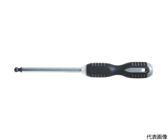 バーコ 六角棒ドライバー ドライバーボールポイント 対辺寸法10.0mm BE-8710 1本●人間工学に基づいた手にやさしいエラストマー付エルゴハンドルです。●全面焼入れ、歯先はブラックポイント仕上げです。●ハンドル両端部に色あせしないカ...