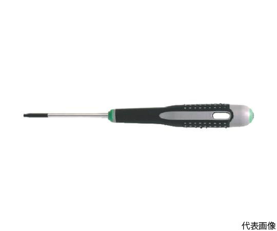 バーコ エルゴトルクスドライバー　刃先T7mm BE-8907 1本●人間工学に基づいた手にやさしいエラストマー付エルゴハンドルです。●全面焼入れ、歯先はブラックポイント仕上げです。●ハンドル両端部に色あせしないカラーコーディングを施してい...