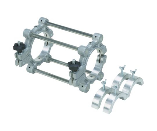 MCCコーポレーション ソケットクランプ100/75 ライナー付（ドラムタイプ） ESI-100L 1台●ソケットクランプのスタンダードタイプです。●2サイズに対応できるライナー付です。●ポリエチレン継手とポリエチレンパイプを融着する際の対...