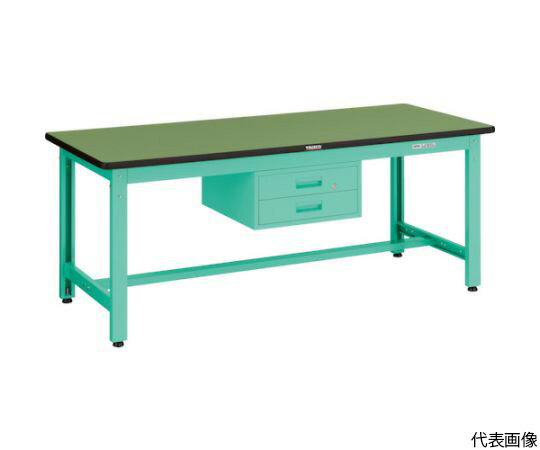 トラスコ中山 GWS型作業台　1800X900XH740　2段引出付 GWS-1890F2 1台●仕分けに便利な2段引出し付です。●引出し取り付け位置は作業者の使い勝手に応じて自由に設定できます。●下横桟は、使用状況や使用するオプションに応...