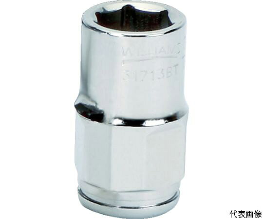 WILLIAMS 3/8ドライブ　貫通ソケット　6角　18mm JHW31718BT 1個●ソリッドエンド部が6角になっており、メガネレンチや専用ラチェットレンチを使用することが可能です。●長尺物の取り付けなどにソケット内部が貫通しているた...