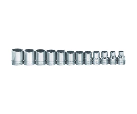 WILLIAMS 3/8ドライブ　ショートソケットセット　6角　12個 JHWMSB-12HRC 1セット(12個入)●ウィリアムズ独自の面接触SUPER TORQUE?により、ボルト・ナットを変形させずに高いトルクを伝達できます。●クロー...