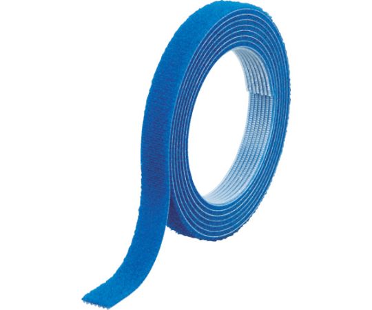 トラスコ中山 マジックバンドR結束テープ両面　幅10mmX長さ10m青 MKT-10100-B 1巻●片面にプラスチックフック・片面に織物ループの付いた両面タイプのマジックテープ?です。●プラスチックフックのため、強い係合力で結束に利用でき...