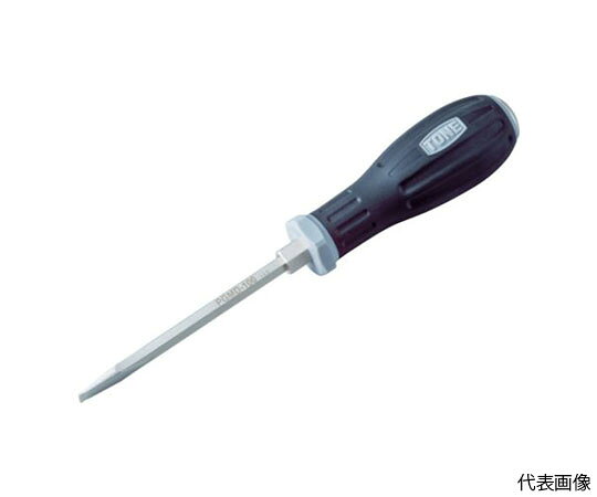 TONE パワーグリップドライバー（貫通）　（-）0.8X5.5 PGMD-075 1本●人間工学に基づき、握りやすさと回しやすさを追求しており、作業性が抜群です。●ソフトグリップは手にフィットし、パワーを余すことなく先端に伝えます。●先端...