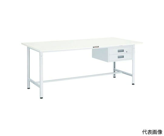 トラスコ中山 SAE型作業台　1800X900XH740　2段引出付　W色 SAE-1809F2 W 1台●仕分けに便利な2段引出し付です。●引出しは使い勝手に応じて使いやすい位置に取り付けできます。●主要部が溶接構造のため、耐久性に優れて...