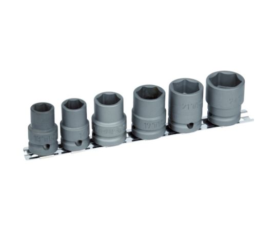 トラスコ中山 インパクト用ソケット6個組セット　差込角12.7mm T4-5SET 1セット●使用頻度の高いサイズでセット組をしました。●狭い箇所での使用にも適した薄肉、軽量設計です。●差込角（mm）：12.7●対辺寸法（mm）：13、14...