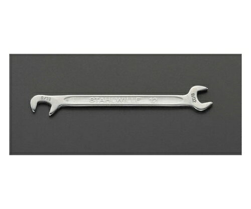 エスコ 薄口スパナ(ダブルアングル) 7/32"×78mm/2.0mm EA615A-104 1本●厚みが2〜3mmの大変薄いスパナ。●サイズ(インチ)／7/32●厚み(mm)／2●全長(mm)／78●インチサイズ●コード番号／EA615A...