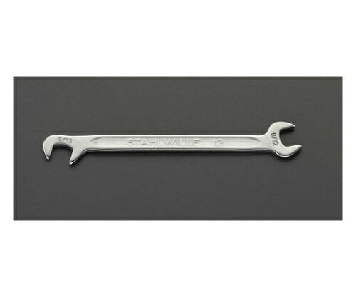 エスコ 薄口スパナ(ダブルアングル) 9/32"×91mm/2.0mm EA615A-107 1本●厚みが2〜3mmの大変薄いスパナ。●サイズ(インチ)／9/32●厚み(mm)／2●全長(mm)／91●インチサイズ●コード番号／EA615A...