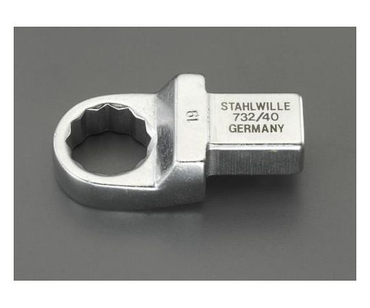 エスコ めがねヘッド(14x18mmジョイント用) 13mm EA723SC-13 1個●EA723S-26〜-28用●サイズ（幅×厚み）mm：22.5×11●ヘッド差込角：14×18mm●メガネ部外径：22.5mm●対辺（mm）：13●重...