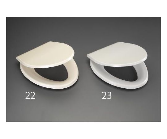 エスコ 便座(前丸/標準・大型兼用/アイボリー) EA763YB-22 1個●サイズ：369×445〜480×47mm●重量：1,977g●材質：PP、POM●カラー：パステルアイボリー●標準、大型兼用サイズ