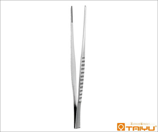 TAIYU（大祐医科工業） 荒筋外科鑷子 無鈎 折曲式 ダボ無 全長23cm TY-005A 1本●形状：無鈎●タイプ：折曲式●ダボ無●全長：23cm医療機器クラス1医療機器承認番号:13B3X10249000006