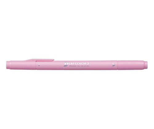 トンボ鉛筆 プレイカラー2 水性 細字・太字 クールピンク WS-TP47 1個●線幅：細字0.4／太字1.2mm●長：153mm●インク種類：水性染料●インク色：クールピンク