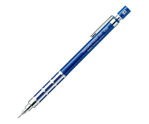 ぺんてる グラフ1000 CS メタリックブルー PG1005CS-C 1本●シャープ芯径：0.5mm●長：145mm●ガイドパイプ長：4mm●重量：11g●内蔵芯（出荷時）：HB●材質：再生素材使用●消しゴム付●本体色：メタリックブルー