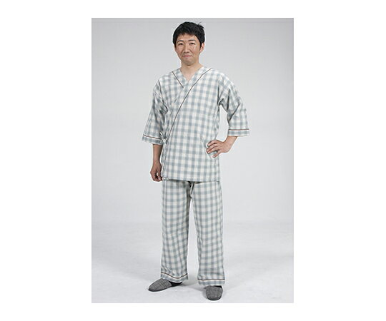 特殊衣料 寝巻き　セパレートタイプ　タータン　グリーン　LLサイズ 0730 1枚●制菌効果を発揮する、制菌素材マルクリードを使用した寝巻きです。●繰り返し洗濯を行っても、制菌効果は衰えません。●素材：綿70％・制菌加工ポリエステル30％●...