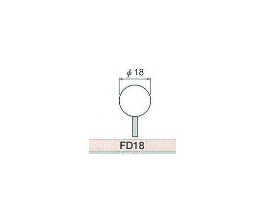 ビップ商工 軸付フェルト FD18 1袋(100本入)●多様なサイズ、形状をご用意しております。●サイズ(mm)：18×3●入数：1袋（100本）