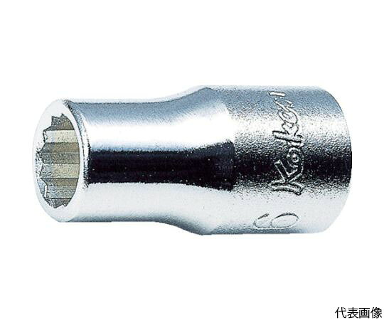 山下工業研究所 12角ソケット　対辺9/16　差込角6.35　全長24 2405A-9/16 1個●ボルト/ナットに接する開口部（12角）はもちろんのこと、差し込み側の四角駆動部にも角を傷めずハイトルクを確実に伝える面接触のフラットドライブ...