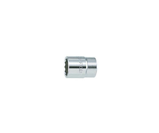 ミトロイ（水戸工機） 1／2　スペアソケット　（12P）　19mm 4M19 1個●差込角12.7mm用です。●口径は12角です。●作業におけるボルト・ナットの締め・ゆるめ用です。●対辺寸法(mm)：19●差込角(mm)：12.7●全長(m...