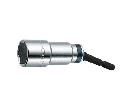 ミトロイ（水戸工機） ユニバーサルビットソケット　8mm（ハンガー） EUF8H 1本●首振り角度30°の広範囲使用可能で、狭い場所、障害物のある角際部のボルトの着脱に最適です。●ダブルナットもまわせ安定感の良いディープタイプです。●ハンガ...