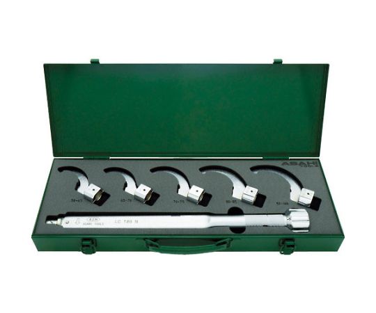 旭金属工業 トルクレンチ引掛スパナセットLC180N付　6pc LCK4000 1セット●ナットのサイズに応じて引掛スパナヘッドを交換して使用できます。●トルクレンチに接続して、丸ナットおよび軸受用ナットの締め付け作業に使用。●トルク調整範...