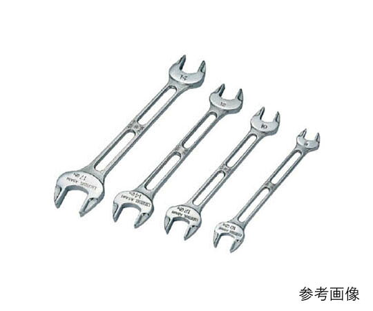 旭金属工業 ライツールやり形両口スパナ13mm×17mm LSX1317 1本●メーカー比で20％以上軽量化するとともに省資源を目指した工具です。●JIS S級です。●ネジの締結作業。●長時間にわたる作業。●全長(mm)：160●板厚(mm...