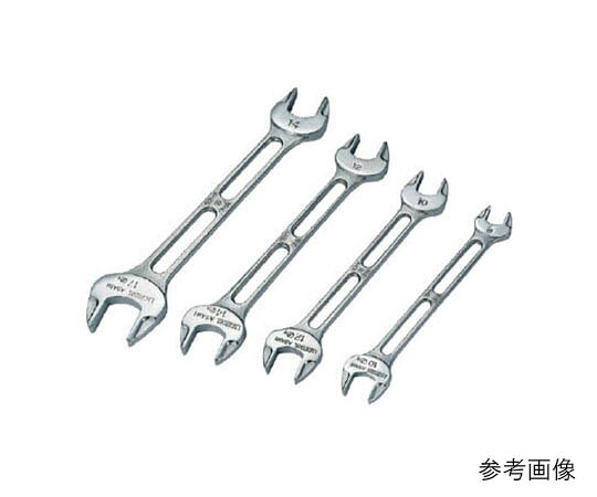 旭金属工業 ライツールやり形両口スパナ19mm×21mm LSX1921 1本●メーカー比で20％以上軽量化するとともに省資源を目指した工具です。●JIS S級です。●ネジの締結作業。●長時間にわたる作業。●全長(mm)：195●板厚(mm...