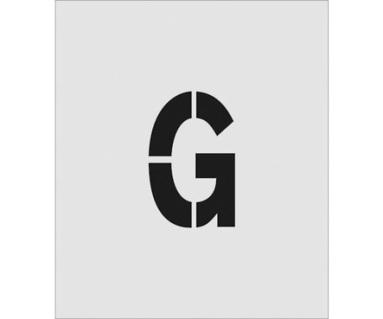 アイマーク ステンシル　G　文字サイズ150×95mm AST-G15095 1枚●吹付用のステンシルプレートです。●ポリプロピレンの薄い板のため曲面にそわせて使用することができます。●材質がポリプロピレンのため、使用後の処理も簡単です。●...