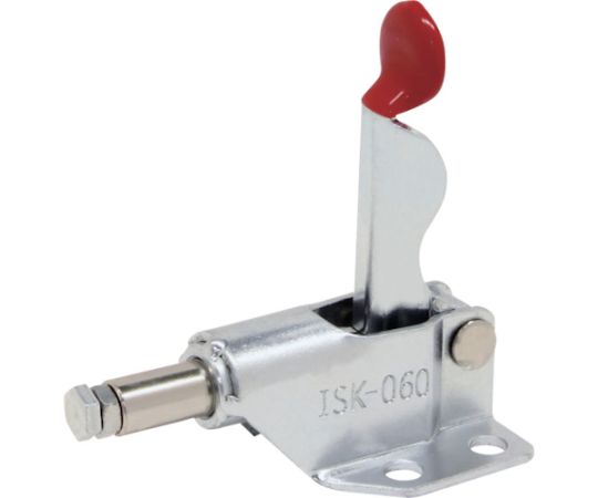 育良精機 横押し型トグルクランプ（31402） ISK-060 1個●溶接治具、組立治具、検査治具、加工治具に適しています。●全長（mm）：58●押圧力（kN）：0.5●付属ボルト径：M4×16●ハンドル操作角度（°）：93●ストローク（m...