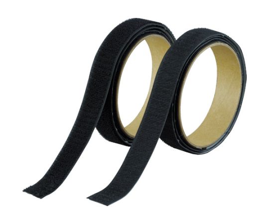 トラスコ中山 マジックテープRセット強粘着16mmX1m黒（1巻=1セット） TMSD-16-BK 1組／セット●貼り付け後、80℃の高温下や高湿度下でも長時間の接着性能を発揮します。●お好みのサイズにハサミでカットできます。●産業用部品・...