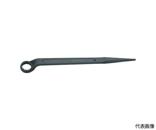 トラスコ中山 片口めがねレンチ　シノ付　六角対辺：21 TSRS-21 1丁●首角度は70°です。●狭い場所や障害物の多い場所での使用に適しています。●シノ部は、ボルトの穴合わせに適した円錐形状です。●安全ロープ取り付け穴を設けています。●...