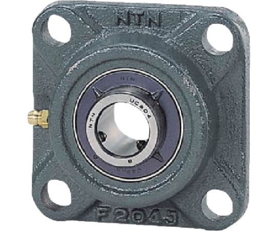 NTN G　ベアリングユニット（円筒穴形、止めねじ式）軸径70mm全長226mm全高226mm UCF314D1 1個●軸受箱の形状が角形で4本のボルトにより機械の側壁などに取り付けるようになっており、軸受周りの構造も簡単で取り付けも簡易な...