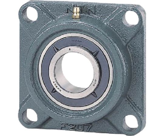 NTN G　ベアリングユニット（テーパ穴形アダプタ式）軸径40mm内輪径45mm全長137mm UKF209D1 1個●構造が簡単で取り付けも簡易なため、フランジ形の中で最も広範囲に使用されています。●軸受箱の形状が角形で4本のボルトにより...