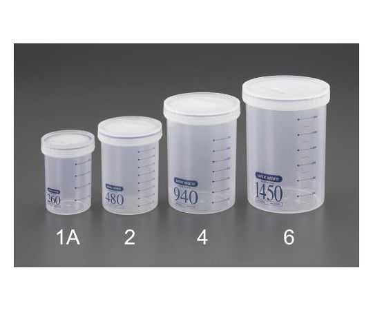 エスコ 密閉容器(丸型/目盛付) φ75x103mm/260mL EA508AN-1A 1個●目盛単位：50mL●材質：ポリプロピレン●ふたは、ねじ式●密閉性を高めるシリコンゴム製パッキン●抗菌仕様●容器表面の目盛によって内容量の確認が容易...