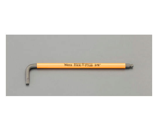 エスコ [Ball-Hex-Plus]キーレンチ 3/8"x224mm EA573WF-29A 1本●サイズ(インチ)：3/8●ボールポイント付●ラバーコード軸●軸長(mm)：224●色：青●型番：EA573WF-29A