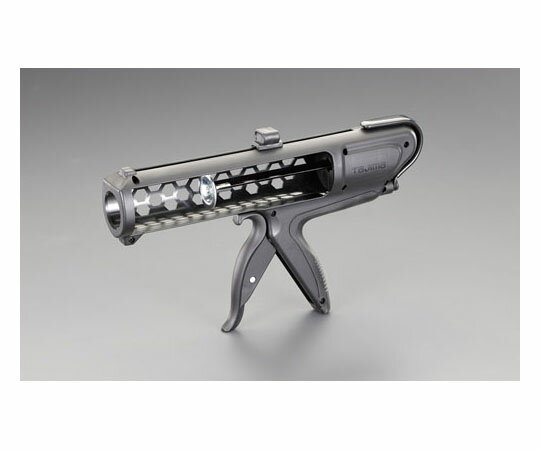 エスコ コーキングガン（ベルト押し出し式） EA930BR 1個●全長：369mm●コーキング剤を入れても全長が変わらないベルト押し出し式で狭所作業に最適です。●360°回転式単管取付フック付●型番：EA930BR