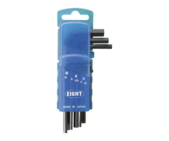 エイト 六角棒スパナ 標準寸法 ドアホルダー 8本セット 1.5〜8mm 001158D 1セット(8本入)●ISO・JIS規格を上回るよう、設計・製作されている「プロ向け」の製品です。●ドアホルダーはレンチとホルダーの抵抗が無く、出し入れ...
