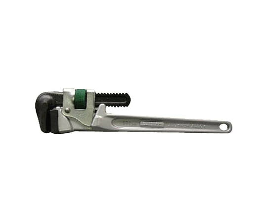 ヒット グリーンアルミパイプレンチ 被覆管専用 450mm ALP450G 1丁／本●歯のピッチを細かくし被覆管に傷がつきにくい設計となっております。●ポリ・塩ビ系被覆鋼管の締め付け・解体作業に。●入数：1本(1丁)●くわえられる管呼び寸法...