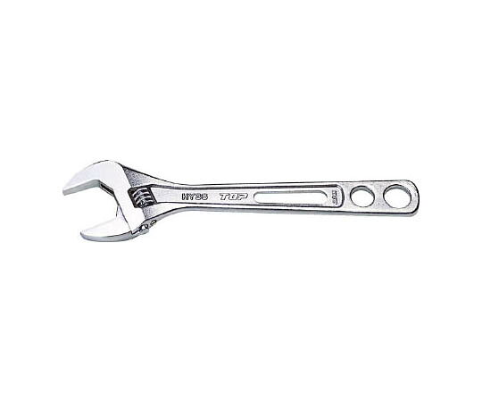 トップ工業 薄型軽量ワイドモンキレンチ(裸) エコワイド 300mm寸法12〜46 HY42H 1個●アゴのでっぱり無い20%以上コンパクトなヘッドです。●水道、ガス、エアコンなどの配管の込み入った場所でのナット締めなど、広範囲のねじ締めに...