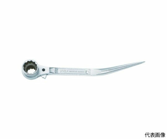 トップ工業 短ガチャ　鳶仕様　17x19mm RM-17X19CSN-BT 1丁●正逆は切り替え爪式です。●コンパクトで軽量です。●番線を巻きやすい鳶仕様の形状です。●ボルトナットの着脱●対辺寸法（mm）：17×19●厚さ（mm）：50●全...