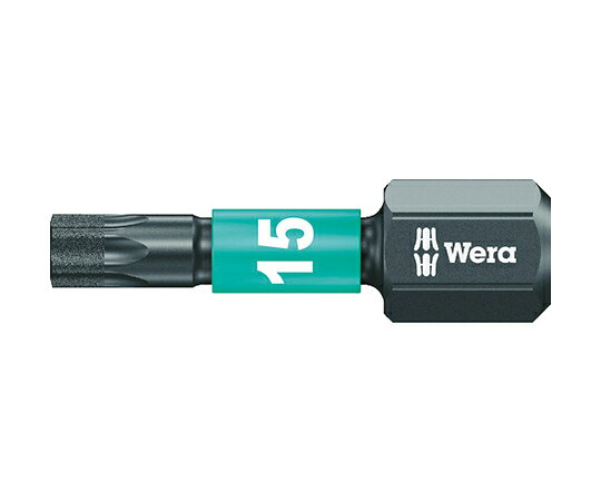 Wera 867/1IMPDC　インパクトトルクスビット　TX15 057623 1本●インパクトドライバー用の強靭なビットです。●別売のインパクタービットホルダ（057675、057676）と一緒に使用することでさらに、寿命が伸び、コスト...