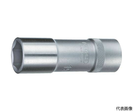 ゲドレー ソケット　ロング（6角）　1/2　21mm 2300559 1個●ローレット加工を施すことで、手から滑り落ちにくいです。●ユニットドライブで接触面積を大きくすることで、ボルトが欠けにくいです。●ロングタイプです。●対辺寸法（mm）...
