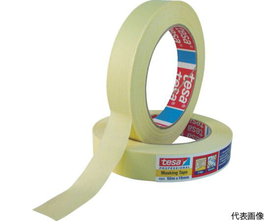 テサテープ マスキングテープ建築内装・養生用　38mm×50m　黄 4323-38-50 1巻●手切れ性が良く、汎用性に優れたマスキングテープです。●建築内装・養生用。●マスキング、留め、塞ぎ、固定、軽量物の梱包など幅広い用途に。●マスキン...
