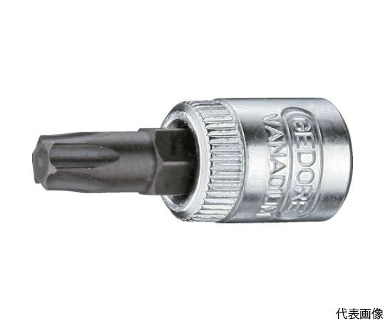 ゲドレー トルクスソケット　T20 6190940 1個●ローレット加工を施すことで、手回しでも手から滑り落ちにくいです。●呼びNo.：T20●差込角（mm）：6.35●先端寸法（mm）：3.86●全長（mm）：37●材質／仕上：●▼特殊バ...