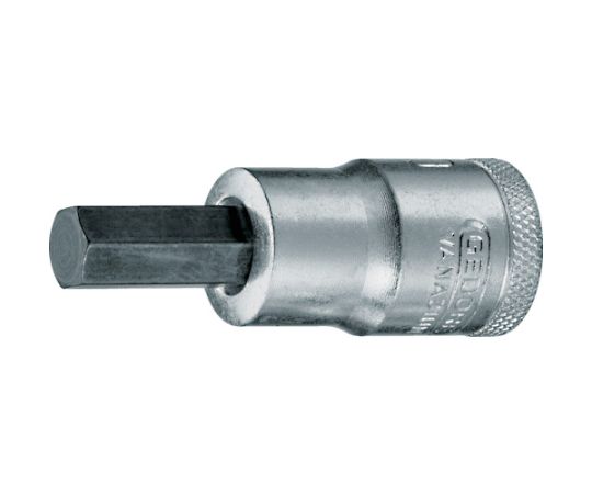 ゲドレー ヘキサゴンビットソケット　1/2　6mm　IN19 6153230 1個●ローレット加工を施すことで、手回しでも手から滑り落ちにくいです。●ラチェットハンドルに差し込んで、六角穴付ボルトの締め付けが素早く行えます。●対辺寸法（mm...