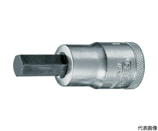 ゲドレー ヘキサゴンビットソケット　1/2　19mm　IN19 6154120 1個●ローレット加工を施すことで、手回しでも手から滑り落ちにくいです。●ラチェットハンドルに差し込んで、六角穴付ボルトの締め付けが素早く行えます。●対辺寸法（m...