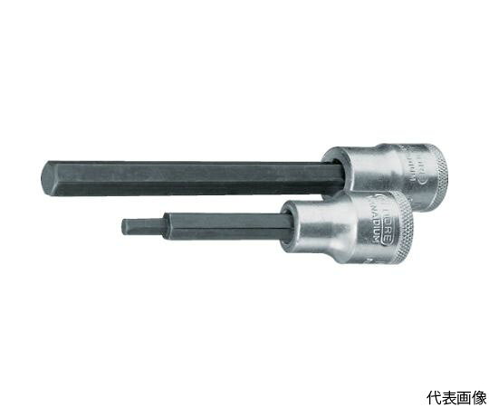 ゲドレー ロングヘキサゴンビットソケット 1/2 14mm IN19L 6158620 1個●ローレット加工を施すことで、手回しでも手から滑り落ちにくいです。●ラチェットハンドルに差し込んで、六角穴付ボルトの締め付けが素早く行えます。●ロン...