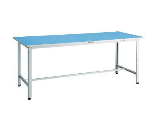 トラスコ中山 BER型軽量作業台　1800X750X740　W色 BER-1875W 1台●青色の天板には鎮静作用と視認性が高まる効果があります。●リノリューム張天板を使用し、目に優しく、長期間の作業でも負担が軽減できます。商品の仕分けや検...