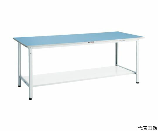 トラスコ中山 BER型軽量作業台　1800X900　下棚2枚付　W色 BER-1890LT2W 1台●分割できる下棚2枚付で広い保管スペースを確保できます。●青色の天板には鎮静作用と視認性が高まる効果があります。●リノリューム張天板を使用し...